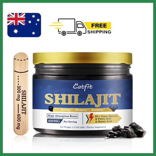 Pure 100% Himalayan Shilajit Resin Extremely Potent 60g Jar + Measuring ...