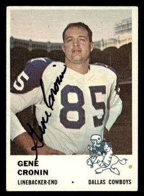1961 Fleer Football #47 Gene Cronin Signed Autograph (no COA) *e1 | eBay