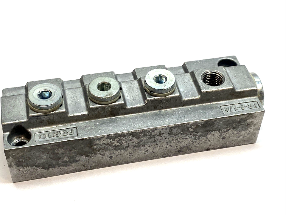 Festo FR-8-1/4 Distributor Block 8-Station Manifold G1/2 Inlet G1/4 ...