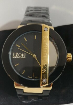 Raphael Leon SIGNATURE SERIES II 18K Yellow Gold Over Stainless Steel ...