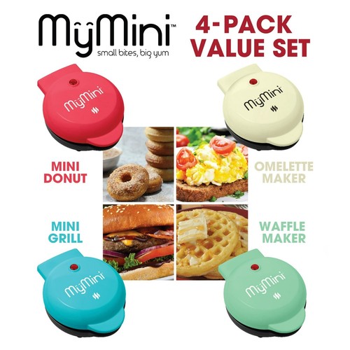 MyMini Deluxe Value Box Set; Includes Waffle,Griddle,Donut, and ...