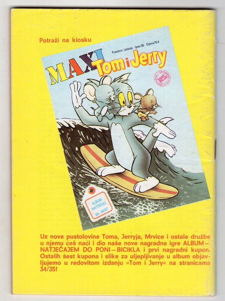 Slovenia Foreign Comic Digest Urtirep TOM and JERRY #448 1985 Golf ...