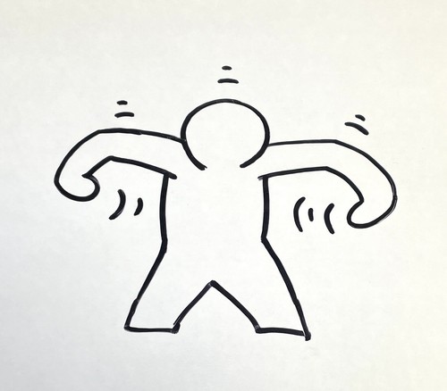 Keith Haring Sesame Street Production Cel Large Character Animation Art ...