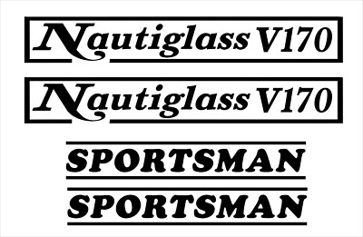 Nautiglass Sportsman retro Boat decals FOUR (4) CONFIRM your model and ...