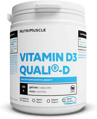Nutrimuscle - Vitamine D Quali®D - 120 Gélules - 2000 UI/50 Mcg Par ...