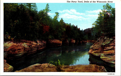 VTG Chrome Postcard White Border - The Navy Yard, Dells of the ...