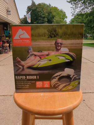 New Ozark Trail Rapid Rider I Inflatable River Tube w/Backrest Handles ...