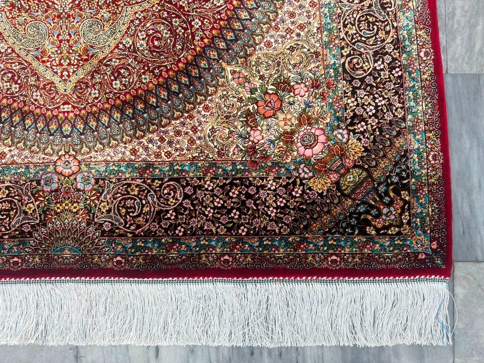 High Quality Silk Floral Luxury Bedroom Rug Traditional Oriental Rug ...