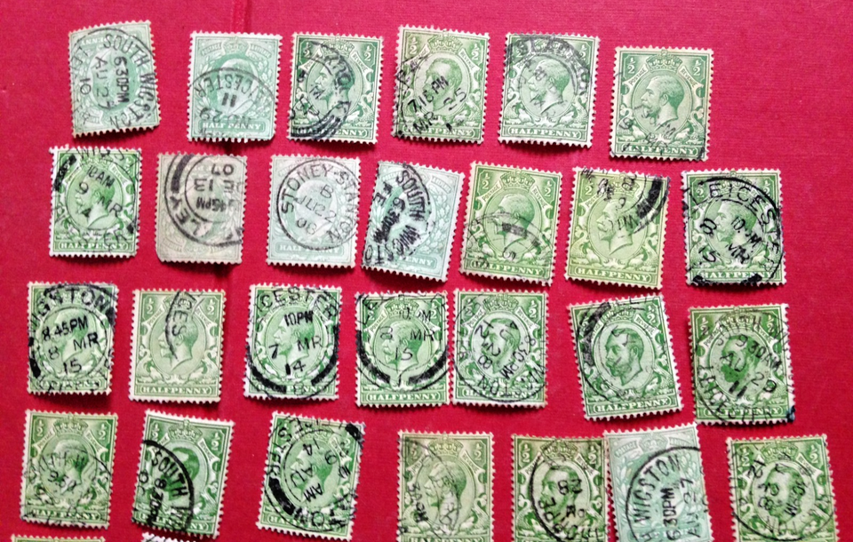 A Collection Of Edward VII George V Used Half Penny Stamps | eBay UK