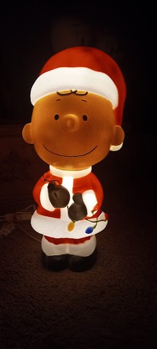 2025 CHARLIE BROWN LIGHTED BLOW MOLD PEANUTS 22 INCHES SANTA | eBay