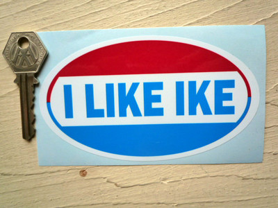 I LIKE IKE PRESIDENT CAMPAIGN Oval CAR Sticker 1950's | eBay
