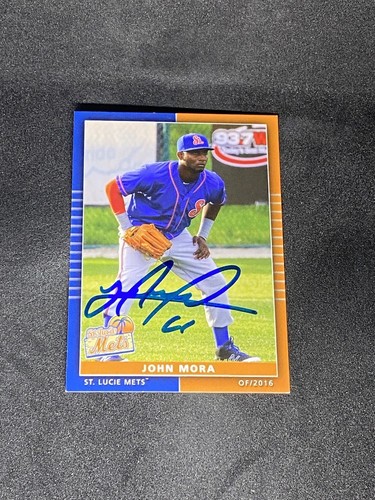 John Mora 2016 Grandstand St. Lucie Mets Auto Autographed Signed MILB ...