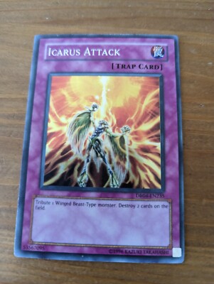 Yugioh DR04-EN235 Icarus Attack Super Rare VERY HARD TO FIND + BONUS ...