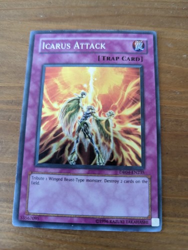 Yugioh DR04-EN235 Icarus Attack Super Rare VERY HARD TO FIND + BONUS ...