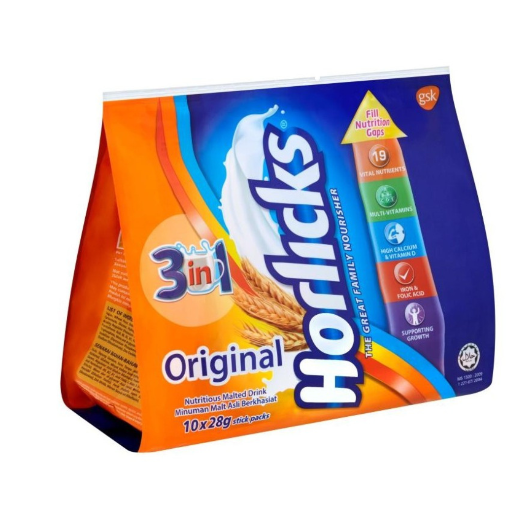 280g X 4 PACKS Horlicks 3 in 1 Original Favour Instant Nutritious ...