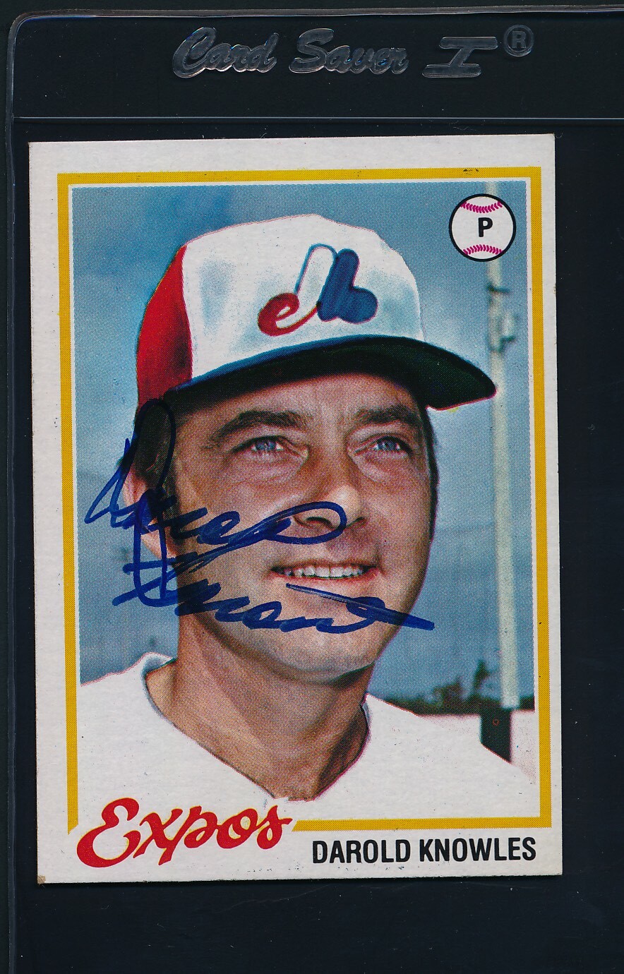 1978 Topps #414 Darold Knowles Expos Signed Auto *7508 | eBay
