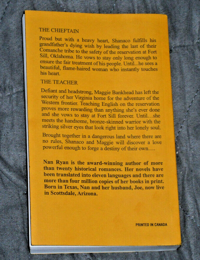 Chieftain by Nan Ryan (RARE ADVANCE COPY UNCORRECTED PROOF) 9780778320135| eBay