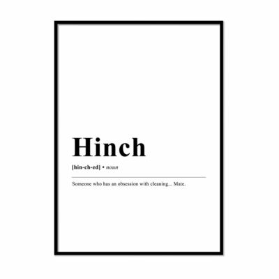 Hinch Definition Framed Minimal Typography Scandi Print Typography ...