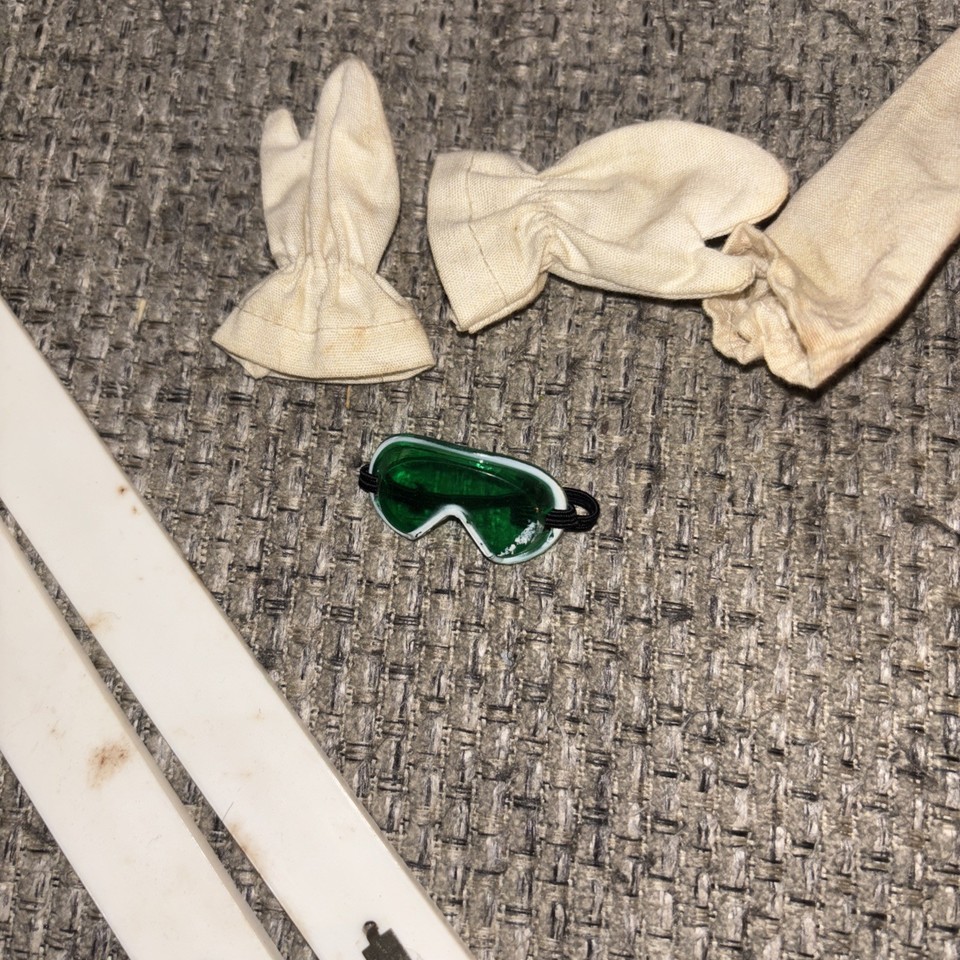 Vintage GI Joe Hasbro Ski Patrol Uniform Gloves Skis Poles Goggles ...