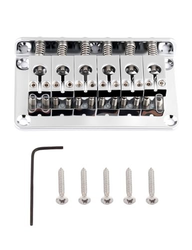Guitar Bridge 6 Saddles Top Load or String Through Body Bridge Fixed ...