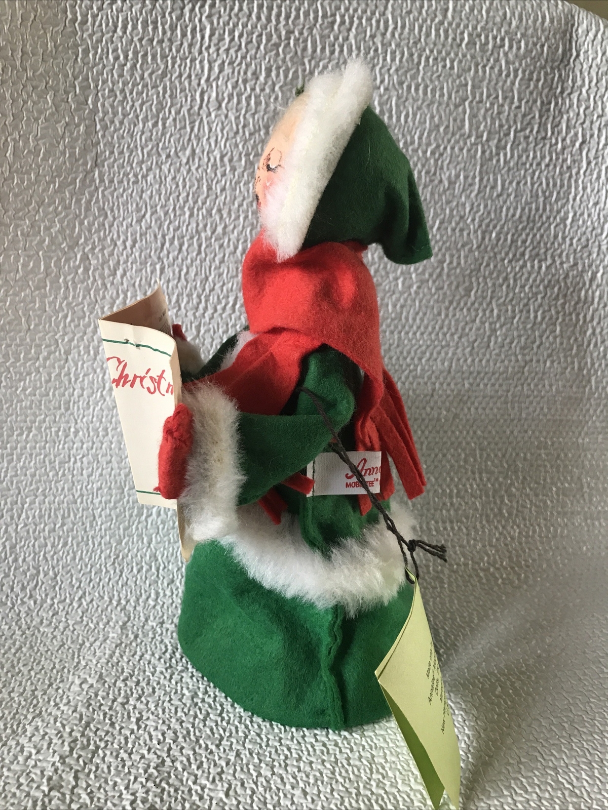 1974 Annalee Christmas Tree Topper Caroler Woman 8” Poseable Figure ...