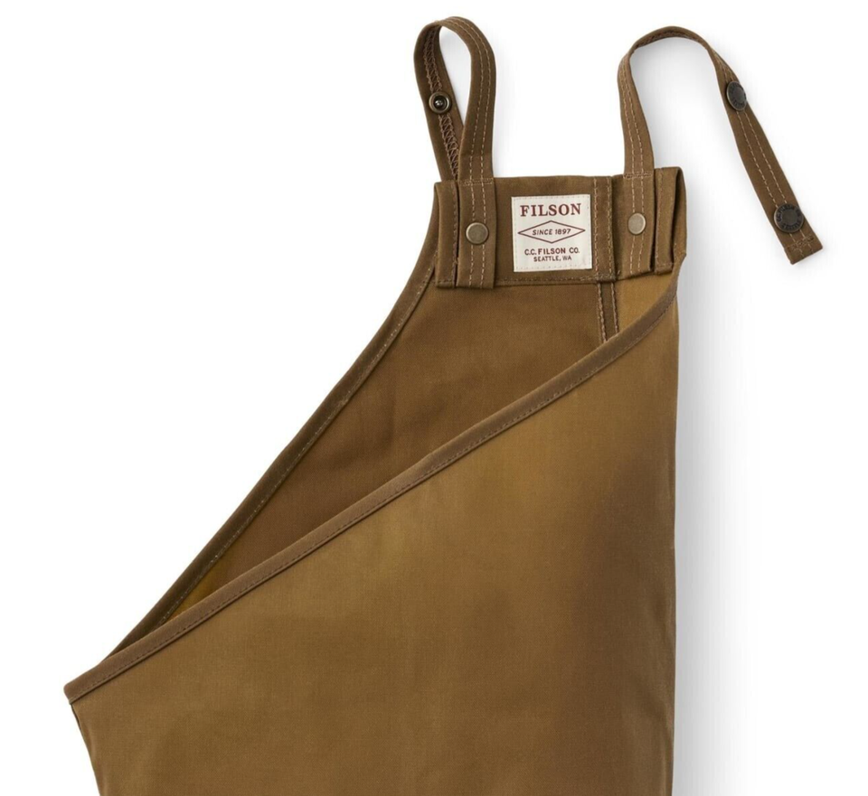 Filson Single Tin Chaps Husky Fit 20232835 Dark Tan Khaki Waxed Cotton ...