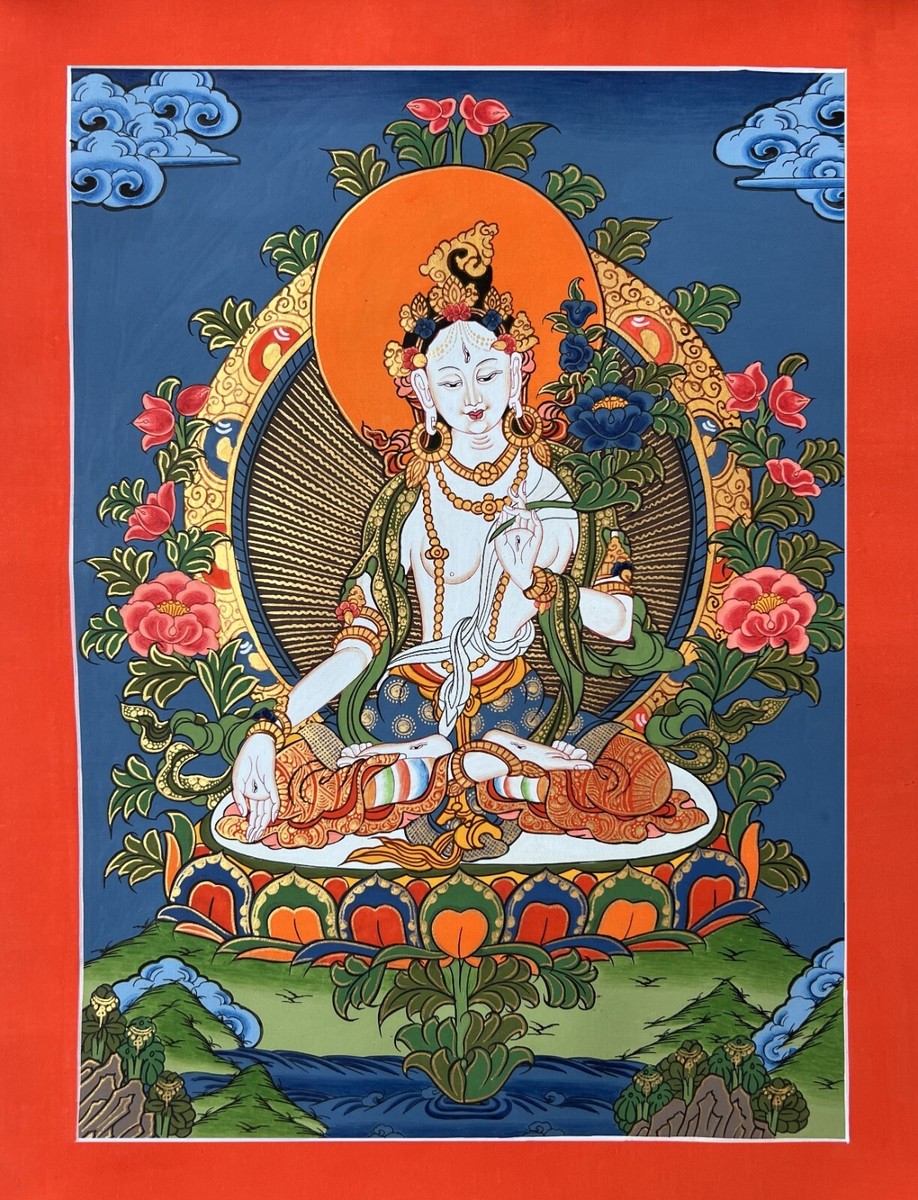 White Tara Wallpaper White Tara Thangka For His Holiness The Dalai