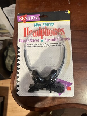 New Sealed Vintage 1980's SENTRY Mini Stereo Over-Head Headphones H0415 ...