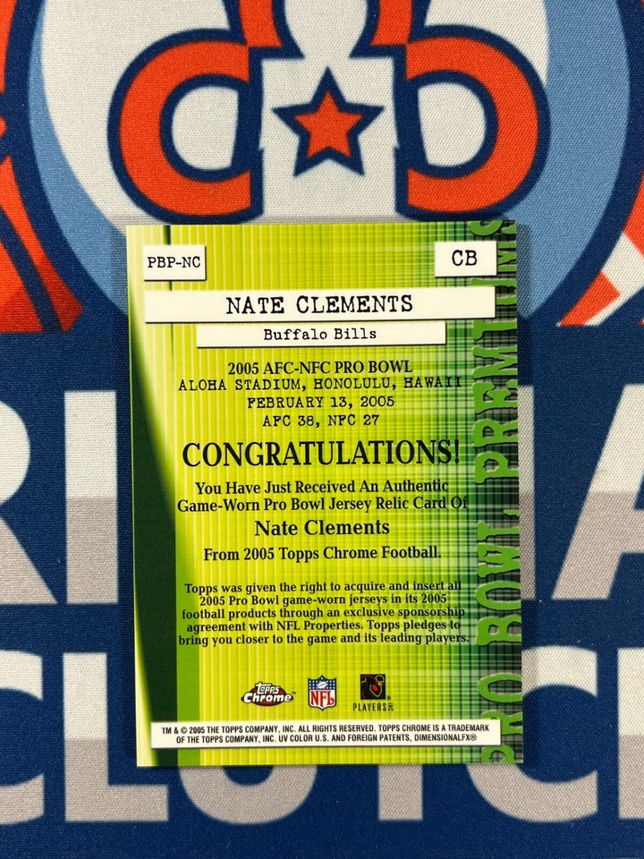 2005 Topps Chrome Pro Bowl Premiums Refractor Jersey Relic Nate ...