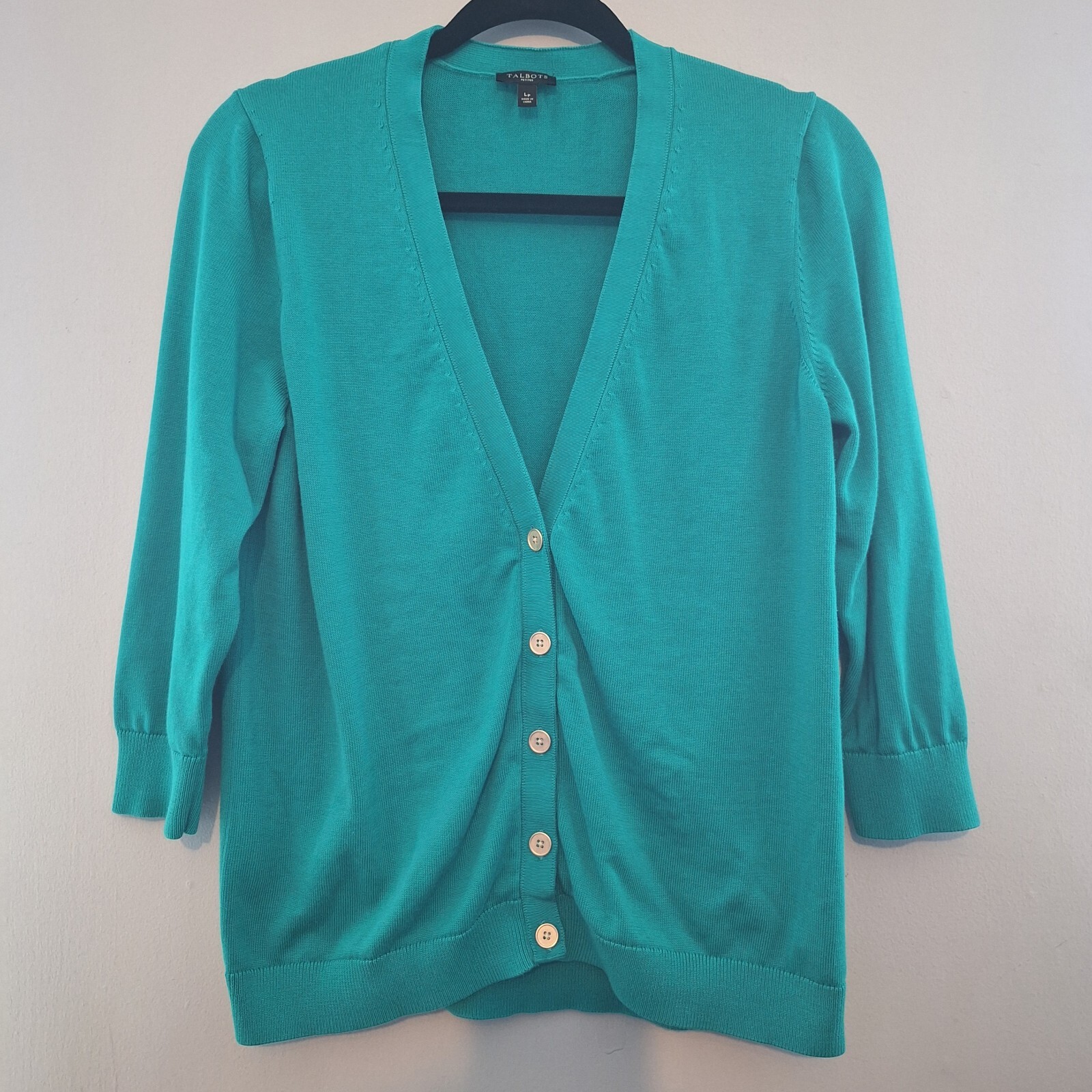 Talbots Vneck Button Cardigan Sweater Womans L Petite… - Gem
