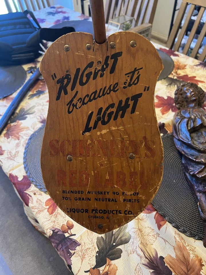 vintage wooden advertising sign for Schenley’s Red Label Liquor. | eBay