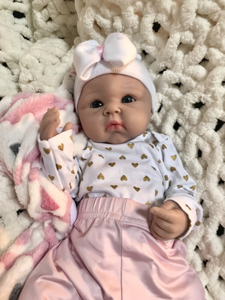19” Full Silicone Reborn Baby Girl 7 lbs Newborn Doll Soft Floppy ...