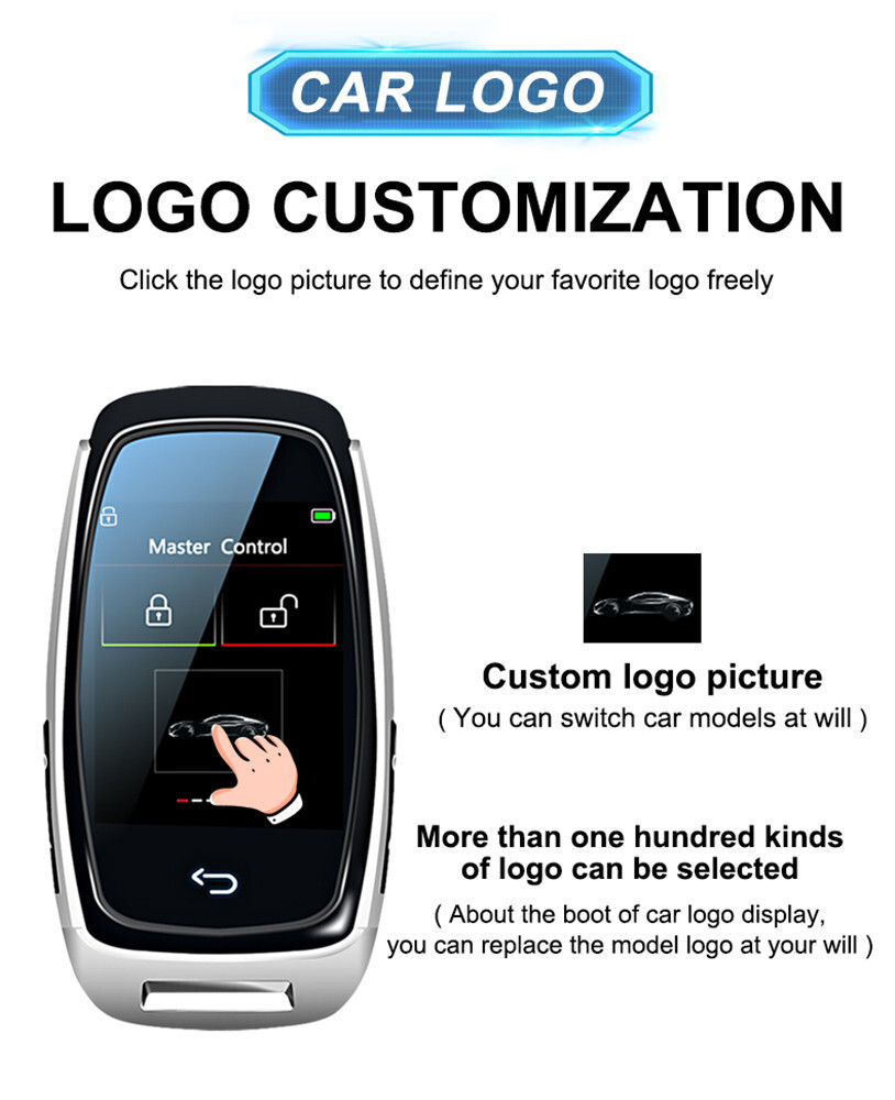 Smart Keyless Remote Car Key HD LCD Touch Screen Protective Anti ...