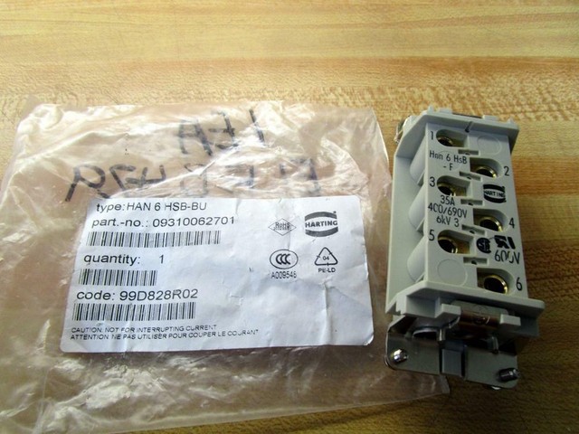 09310062701 HARTING Han HSB 06 Pos. F Insert Screw for sale online | eBay