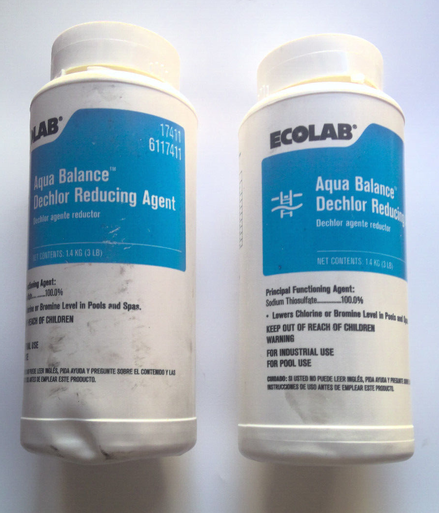 Ecolab Aqua Balance Dechlor Reducing Agent 1.4 KG (3 LB) Pack of 2