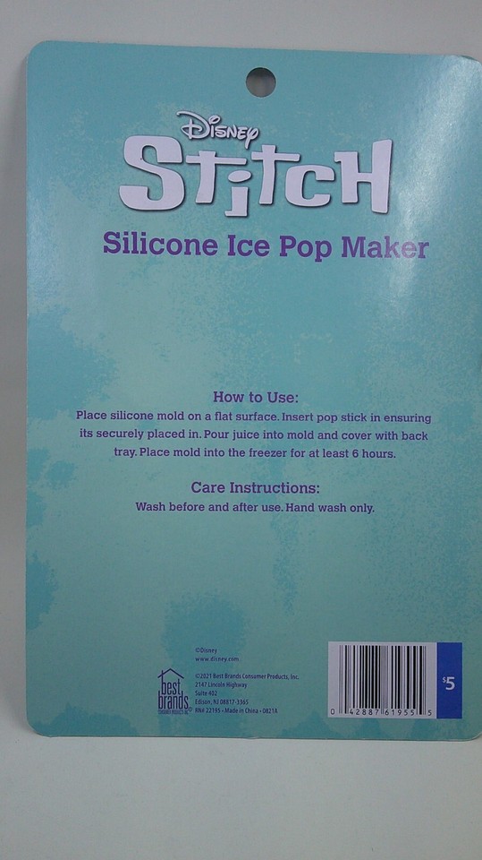 Stich Silicone Ice Pop Maker, Disney Ice Pop Maker, Lilo and Stich ...