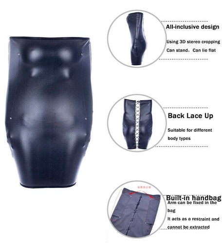 Pu Leather Arm Leg Feet Binding Restraints Mummy Costumes Body Harness ...