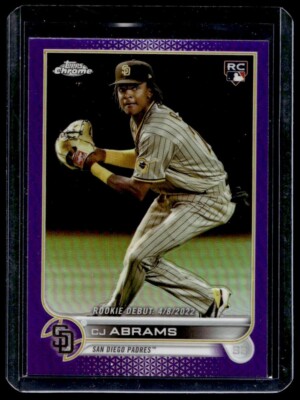2022 Topps Chrome Update Purple CJ Abrams RC San Diego Padres #USC102 ...