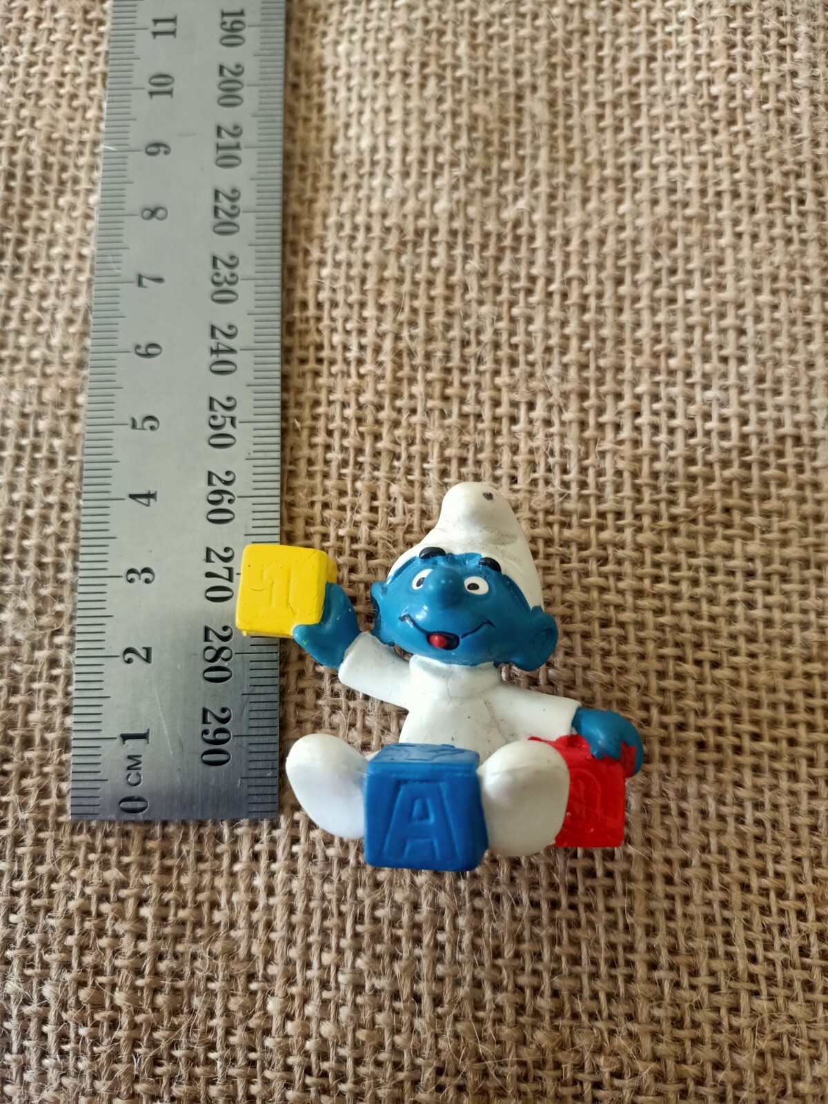 Smurfs 20214 Baby Smurf Toy Blocks Rare Vintage Figure 1984 PVC ...