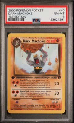 2000 Team Rocket #40 Dark Machoke PSA 8 NM Mint 1st Edition Pokemon | eBay
