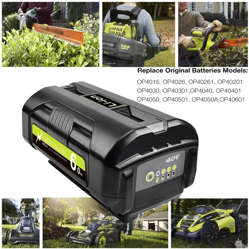 40V 6.0Ah Max Battery For Ryobi 40 Volt Lithium-ion OP4050 OP40601 High ...