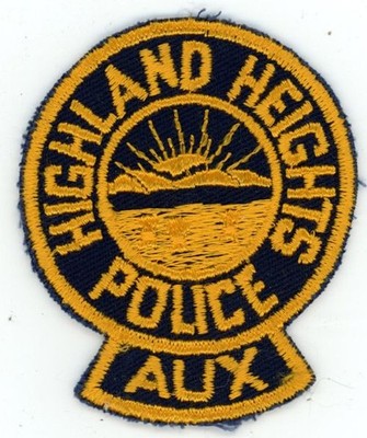 OHIO OH HIGHLAND HEIGHTS POLICE AUXILIARY OLD VINTAGE SHOULDER PATCH ...