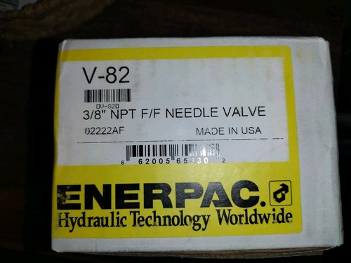 NEW In Box Enerpac V82 Needle Valve 3/8 in NPTF Oil Port FREE GIFT FAST ...