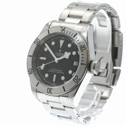 TUDOR 79730 Black Bay Steel Date Automatic Men's #C347 | eBay