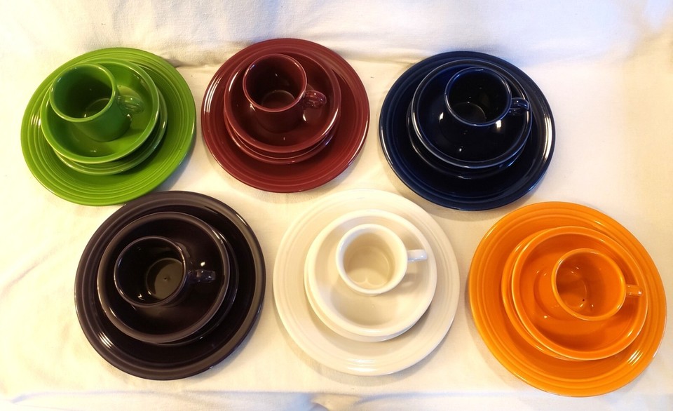Fiestaware Four-piece Dinnerware Set, 6 Colors to choose from, some ...