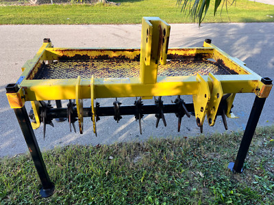 AerWay 60" 3-Pt Hitch Aerator Model AW060S-1B17-D 6" Sports Tine Slicer ...