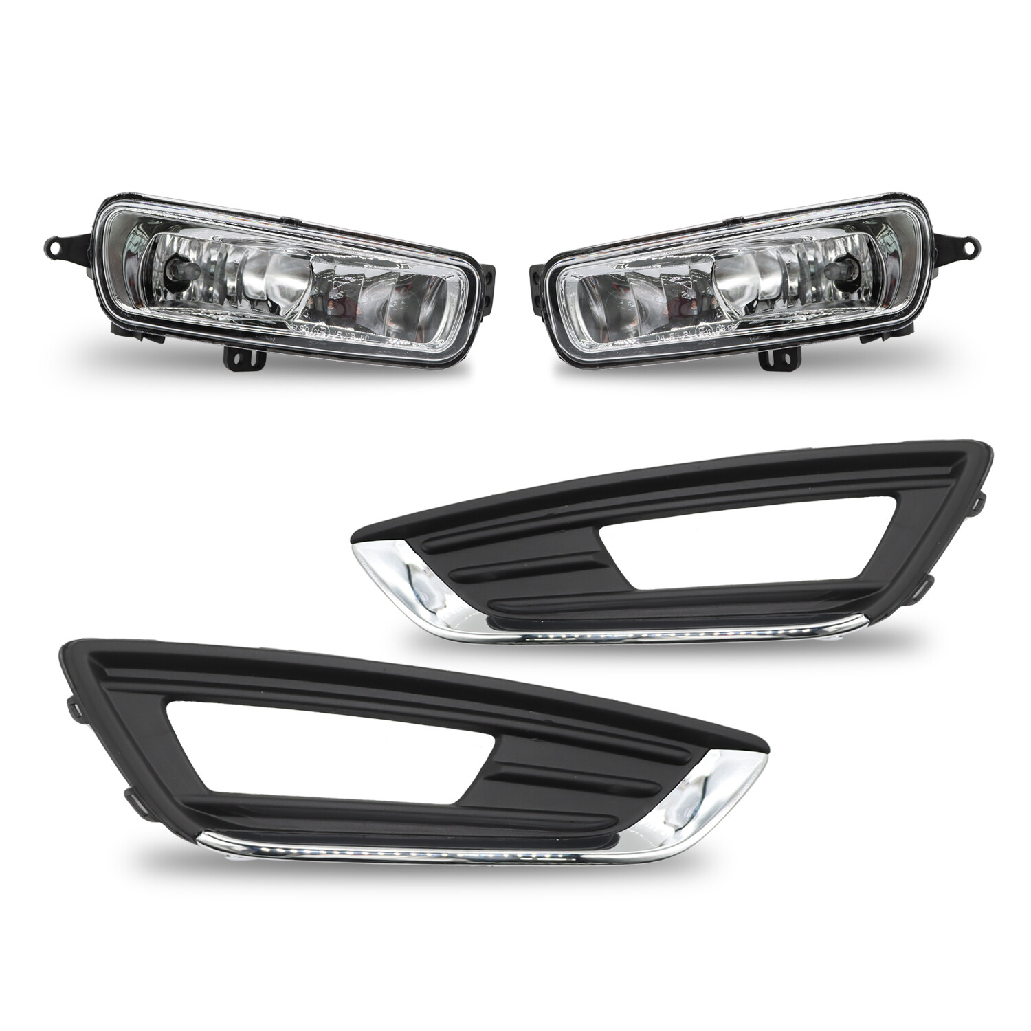For 2015-2018 Ford Focus Bumper Driving Lamp With Cover Bezel Fog Light ...
