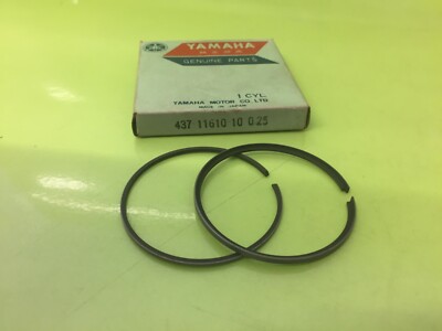 Yamaha NOS. DT100A, B. PISTON RING SET.(O/SIZE 0.25) Part Number 437 ...