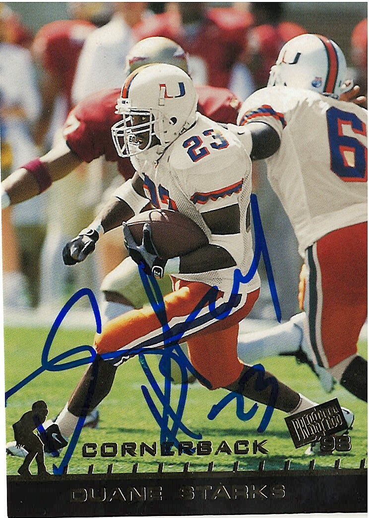 DUANE STARKS BALTIMORE RAVENS SUPER BOWL XXXV CHAMPS RARE SIGNED ...