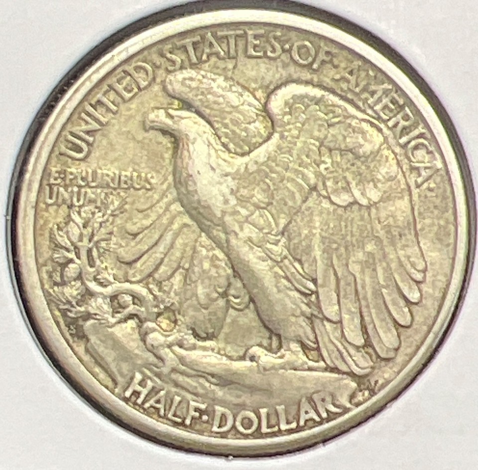 1918-S WALKING LIBERTY SILVER HALF DOLLAR EXTRA FINE+ ACTUAL COIN # ...